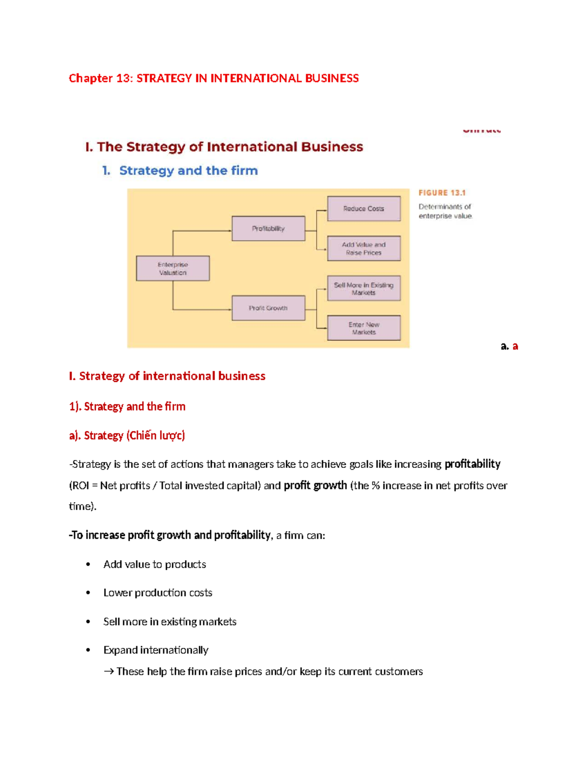 Chapter 13: Strategy in International Business (IB) - Key Concepts and ...