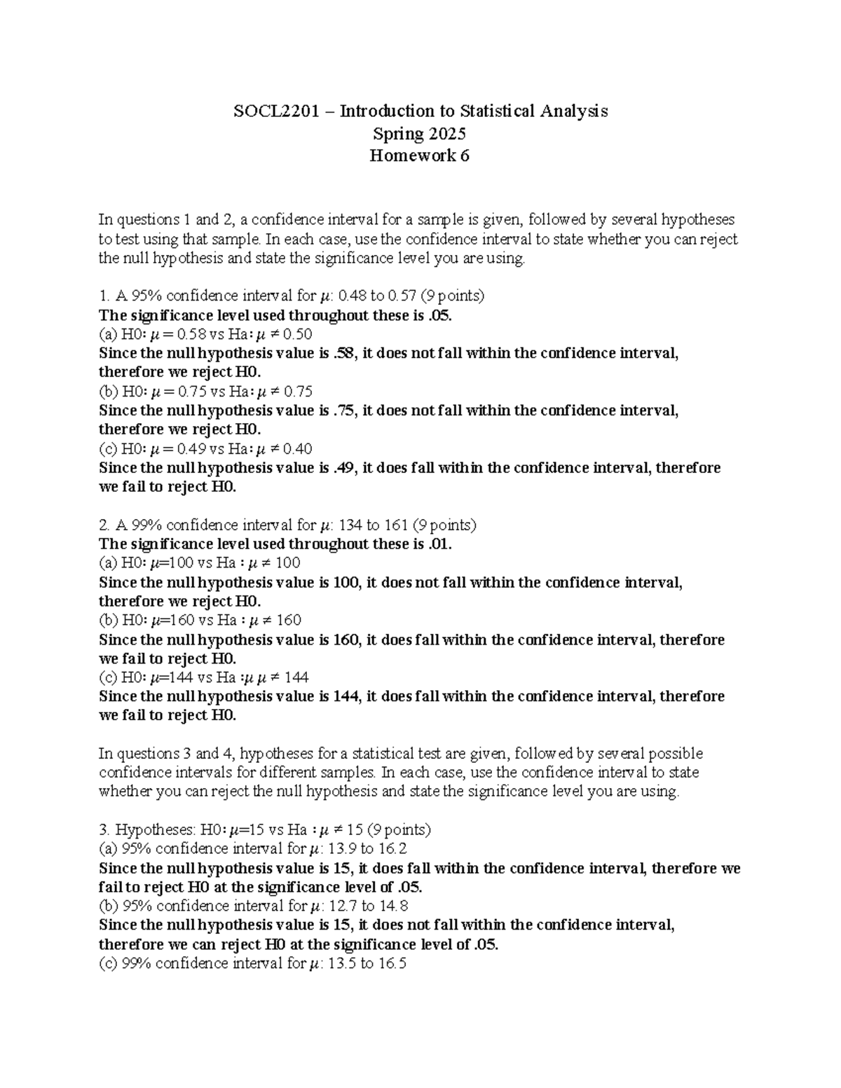SOCL2201 – Statistical Analysis Homework 6 (Spring 2025) - SOCL2201 ...