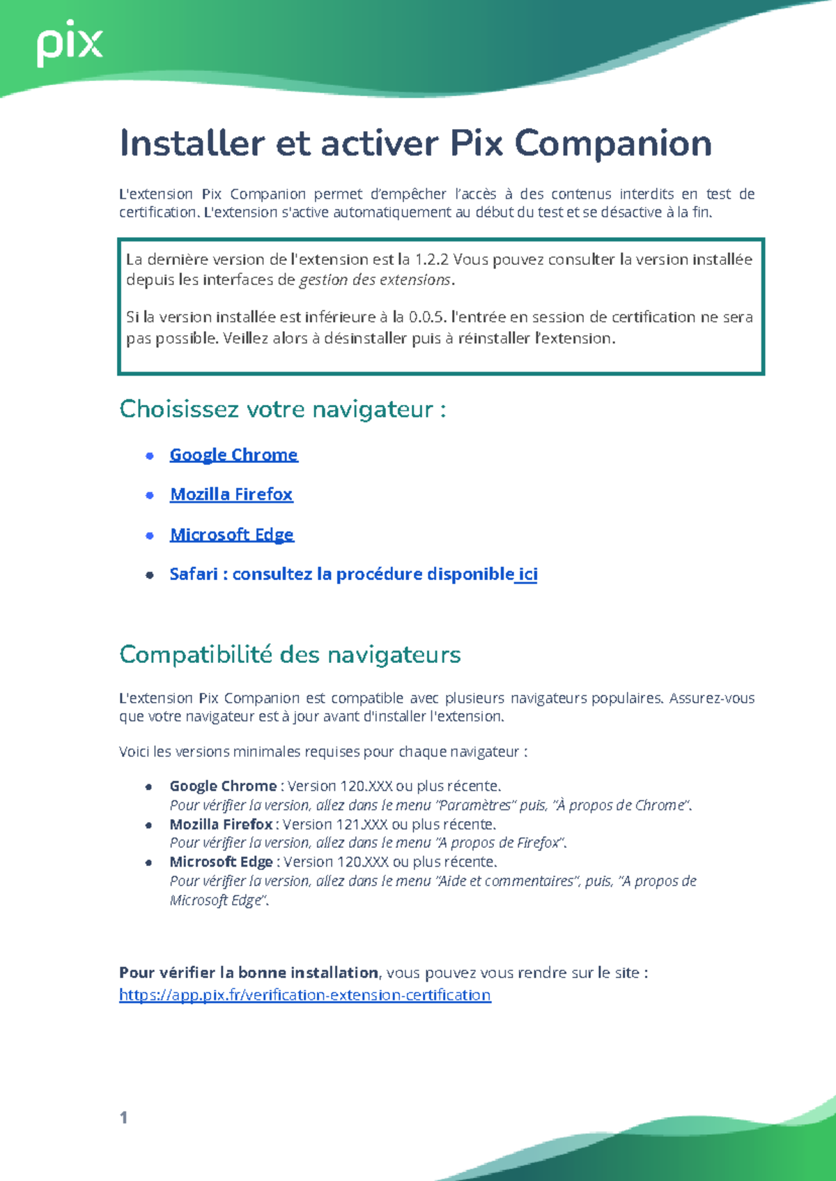Installation et Activation de Pix Companion - Guide Candidat - Studocu