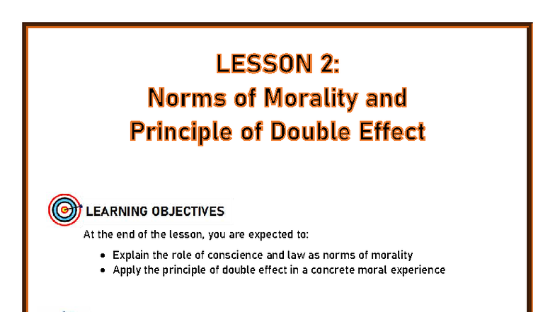 DSSP 2020 Lesson 2: Norms of Morality & Principle of Double Effect ...