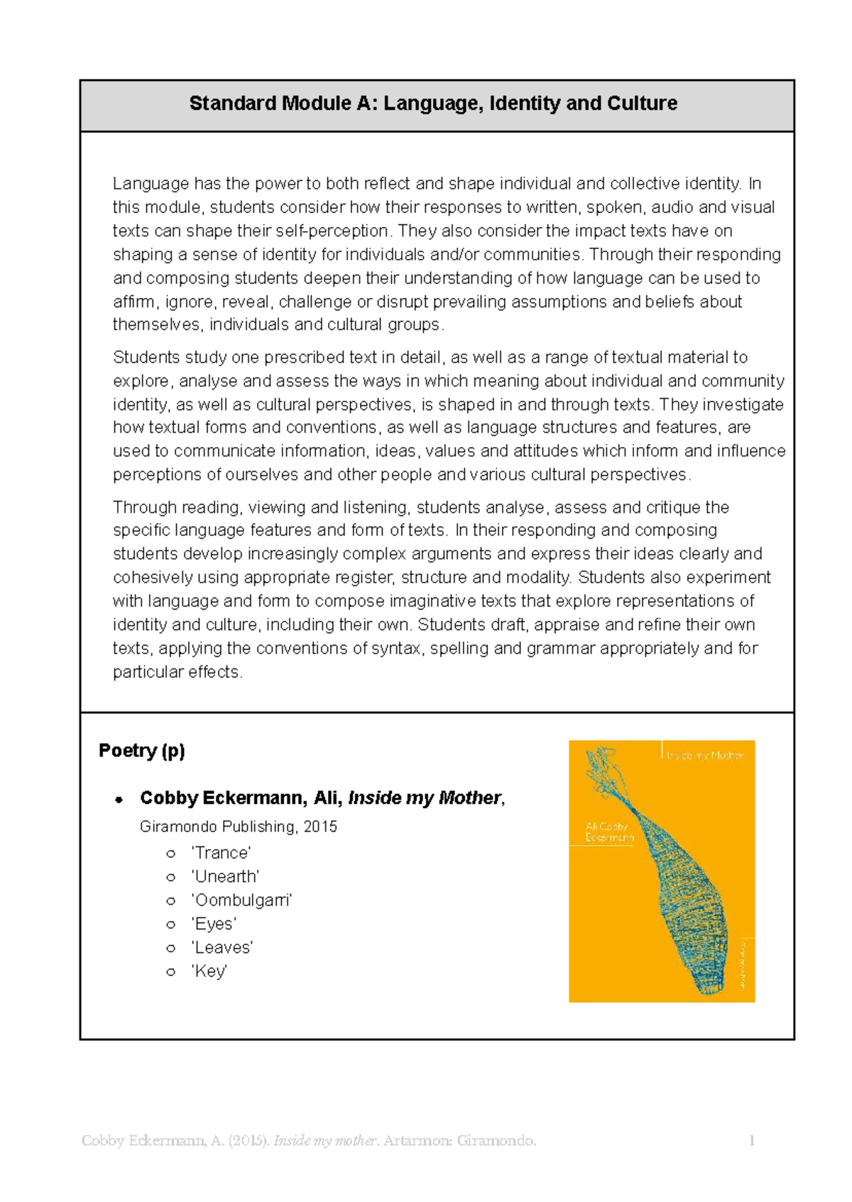 Standard Module A: Language, Identity & Culture - Study Notes for ...