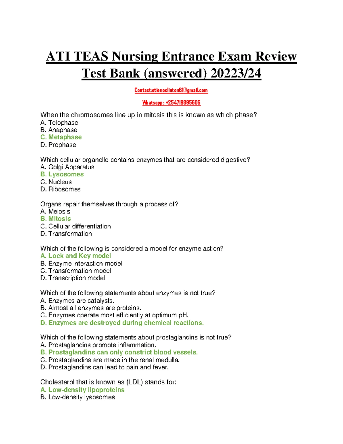 HESI Pediatric Test Bank Review with Correct Answers 2023 - Studocu