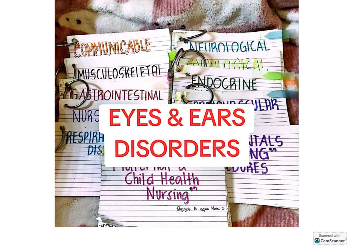 Errors of Refraction and Eye Disorders - Child Health Course Notes ...