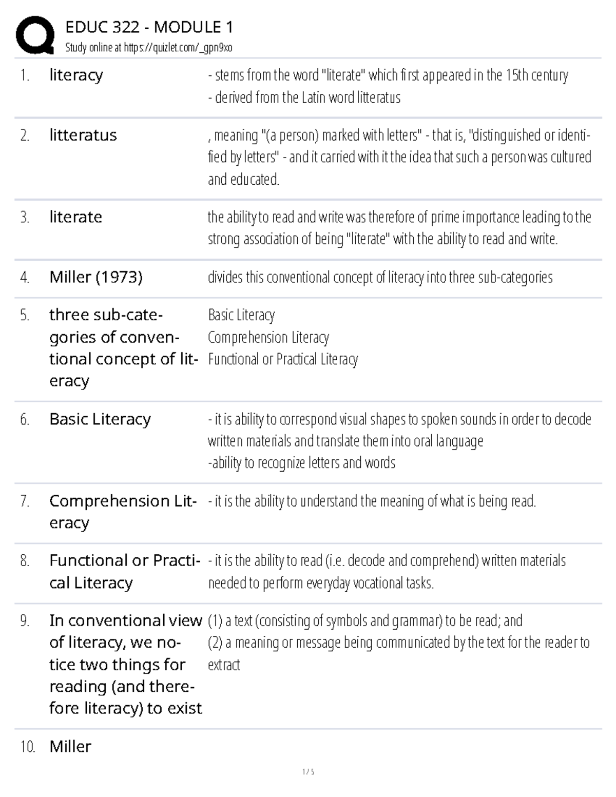 Module 1 doc eva - ........................................ - Study ...