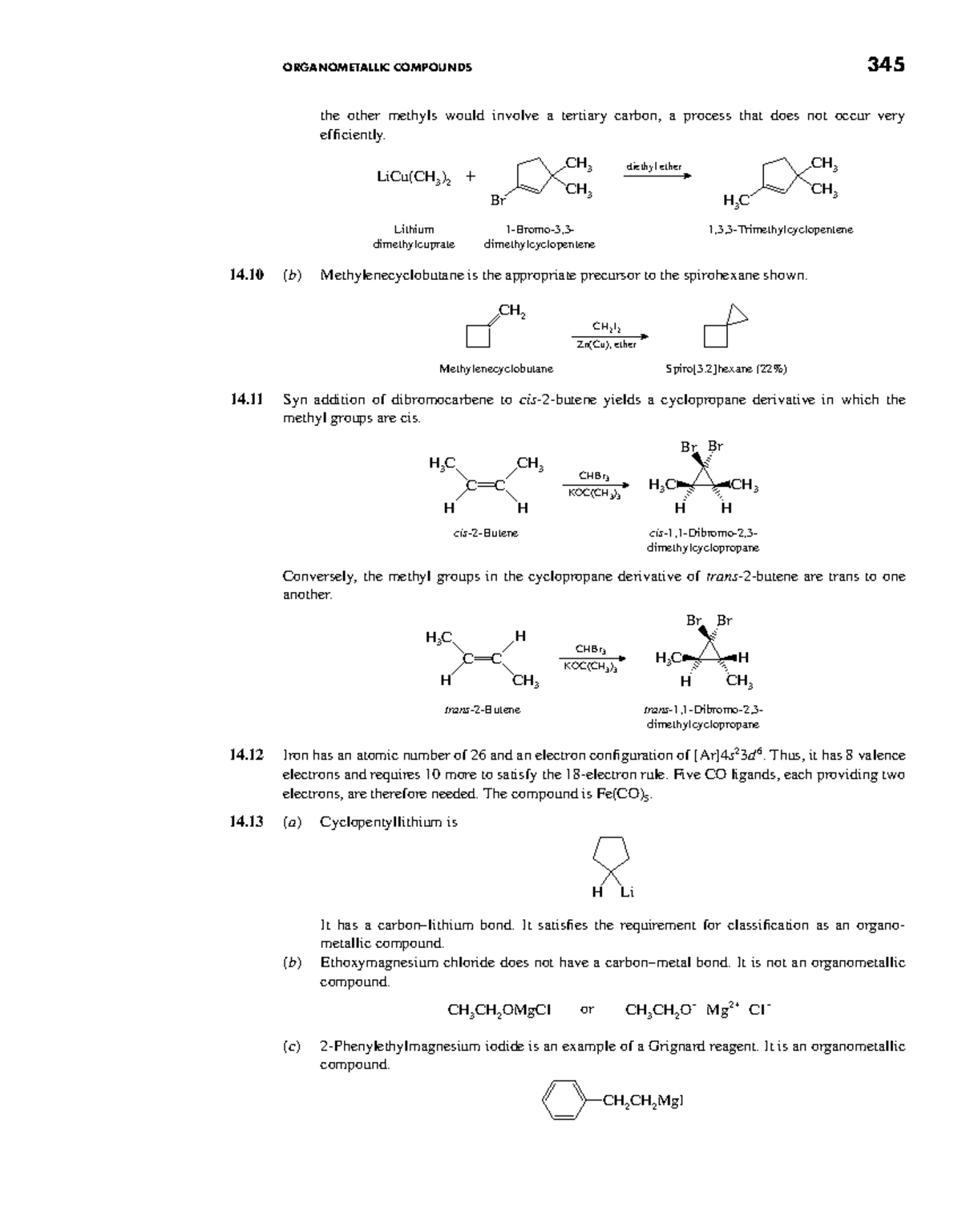 Organic Chemistry 4th Ed: 345 OrganoMetallic Compounds Solutions - Studocu