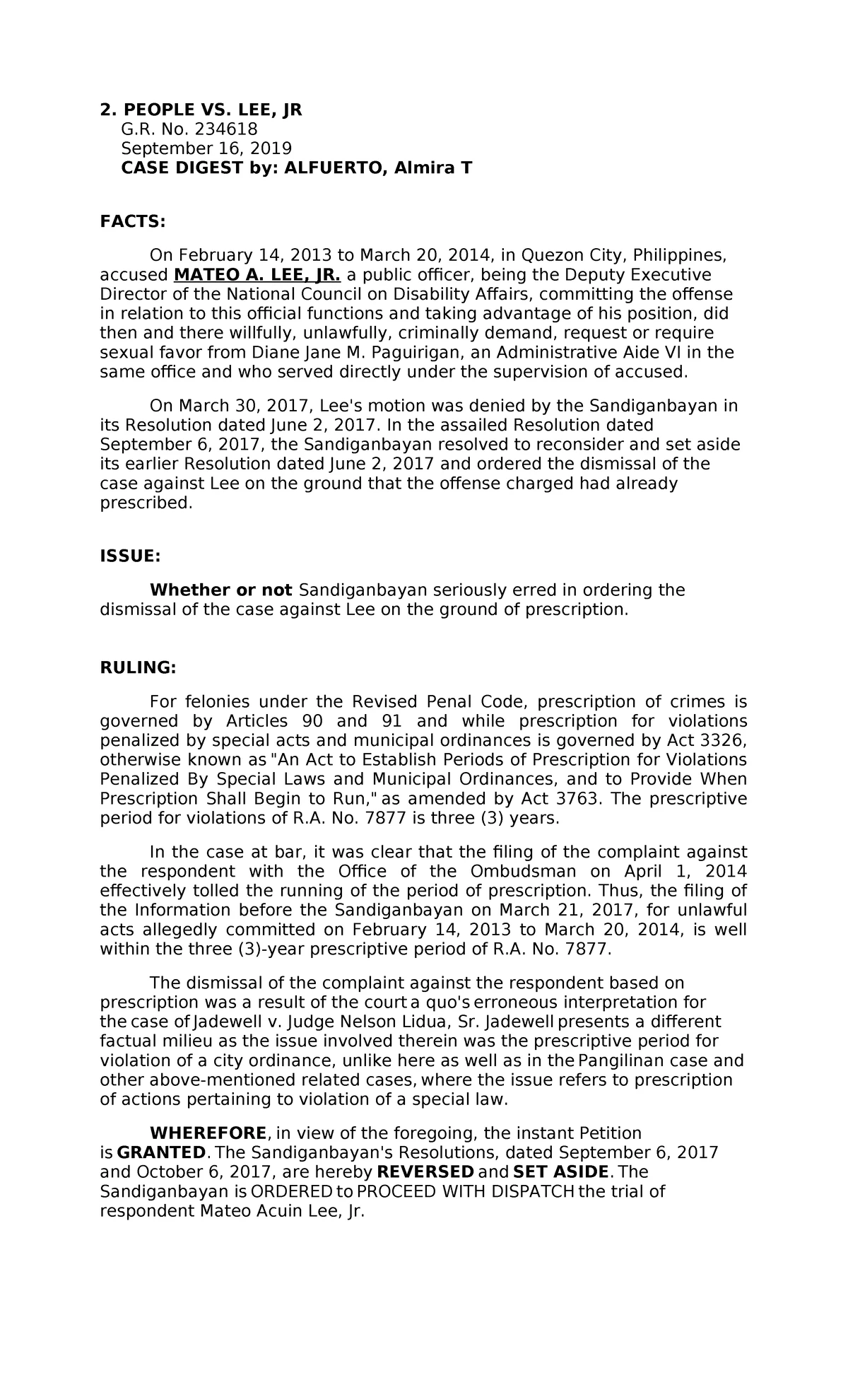 Osh 35 - occupational safety and health management notes - (3) No ...