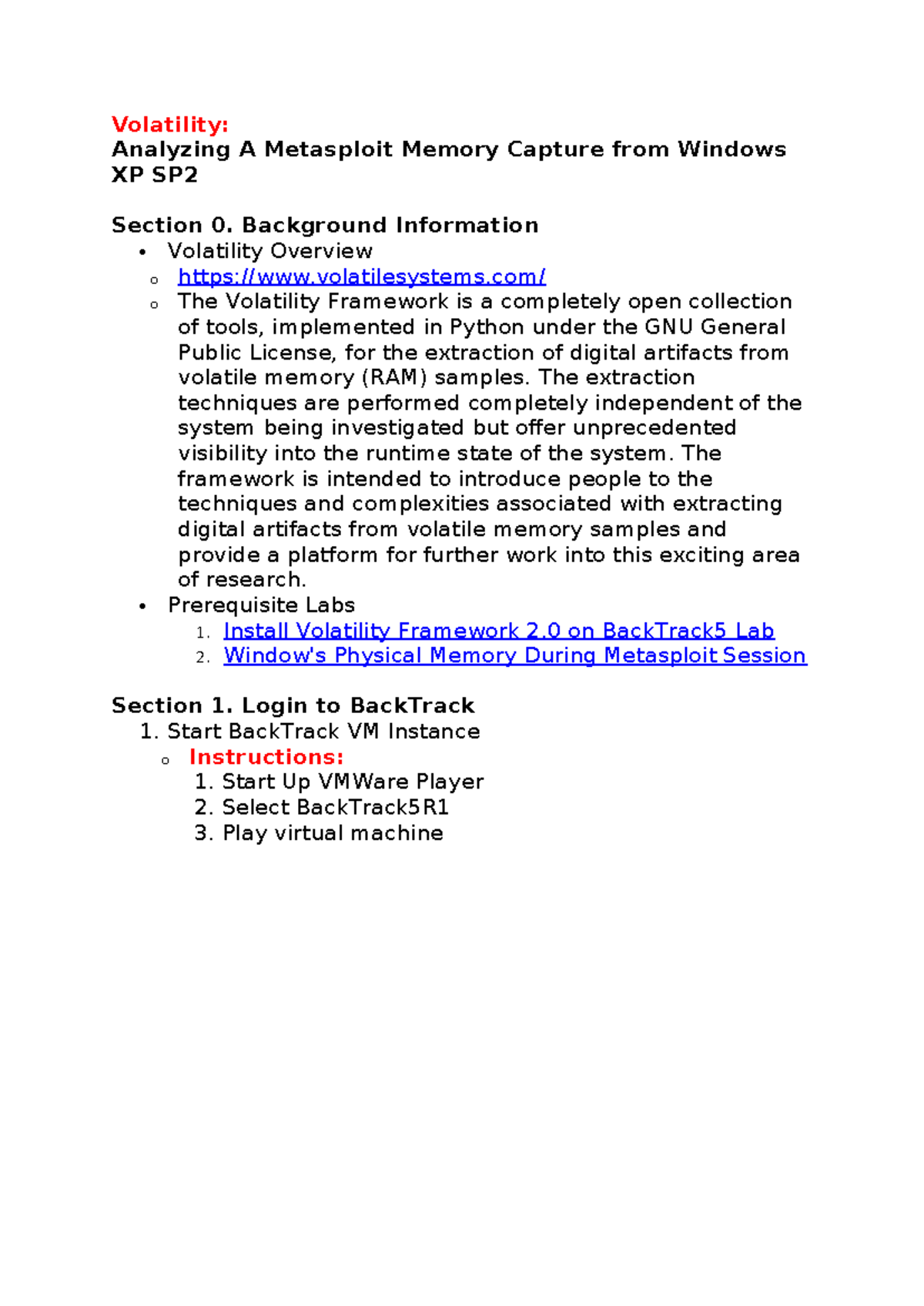 10.1. Analyzing Metasploit Memory Capture on Windows XP SP2 - Studocu