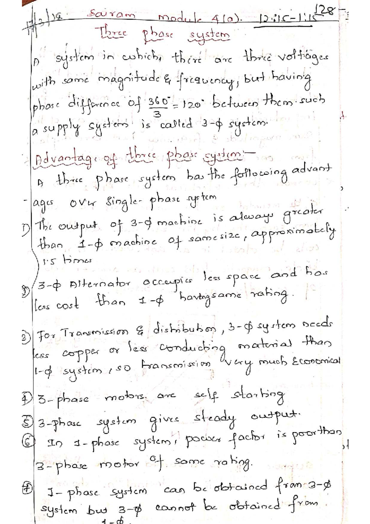 Three Phase System Analysis: Module 4(a) - Sairam 14 - Studocu