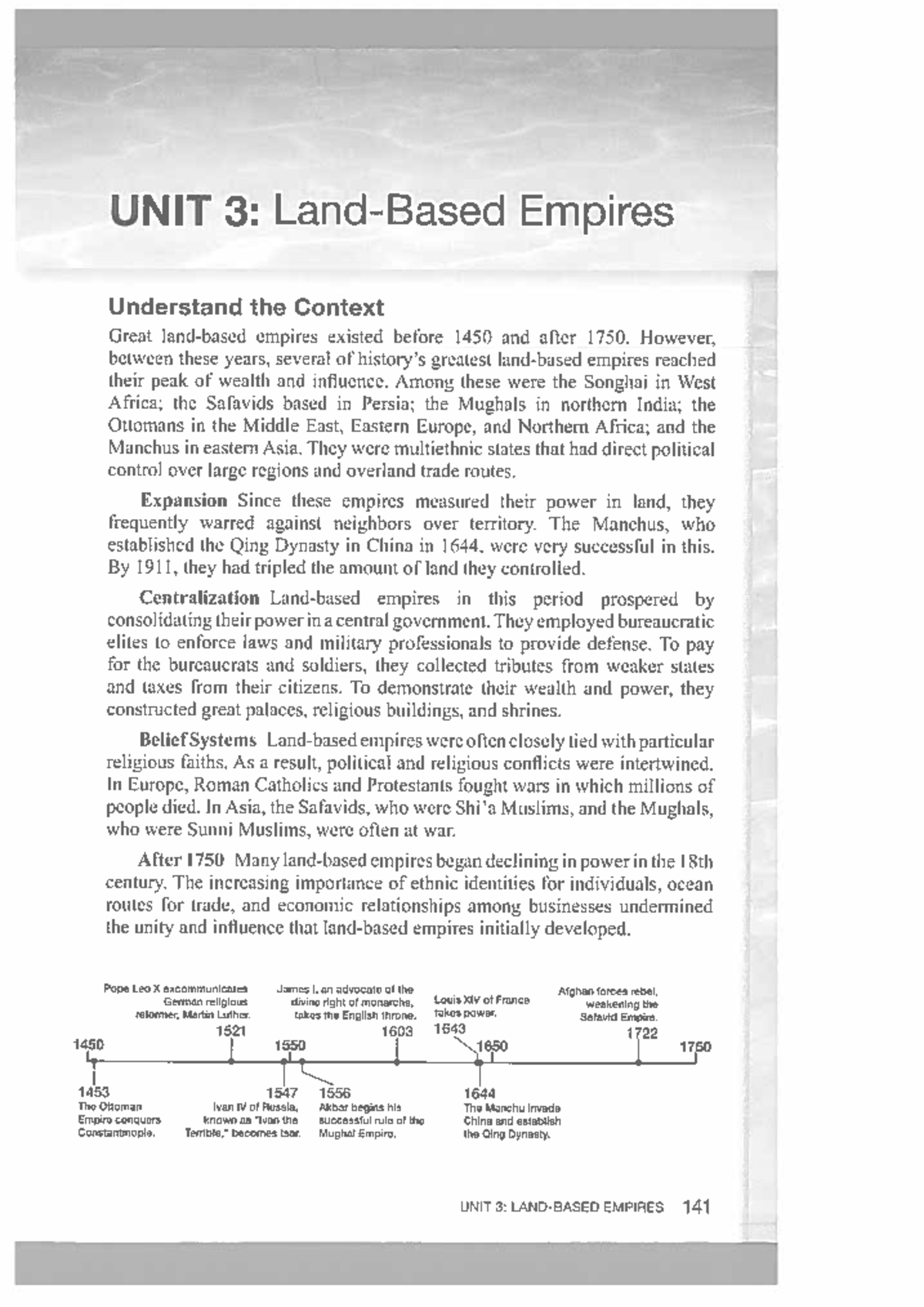 Review of Essential Concepts for World History: Unit 3 Empires - Studocu
