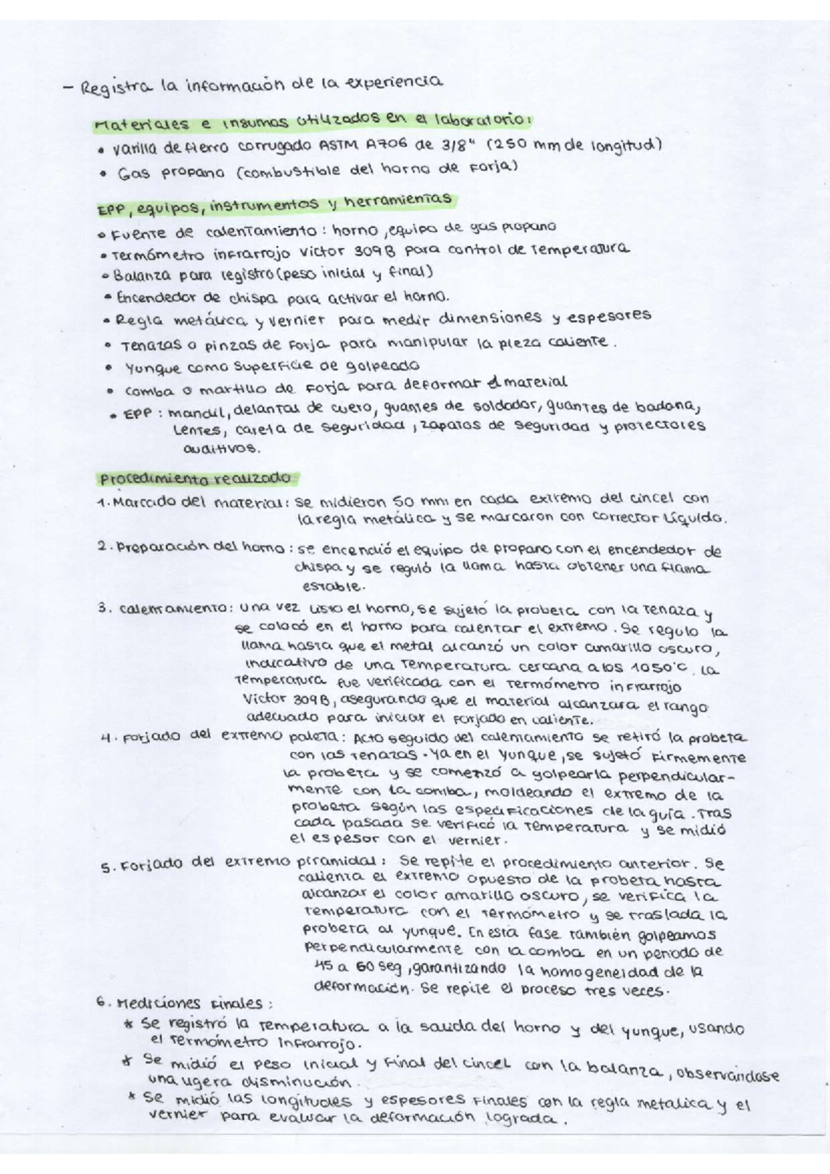 Procedimiento de Forjado en Caliente - Lab4 - Studocu
