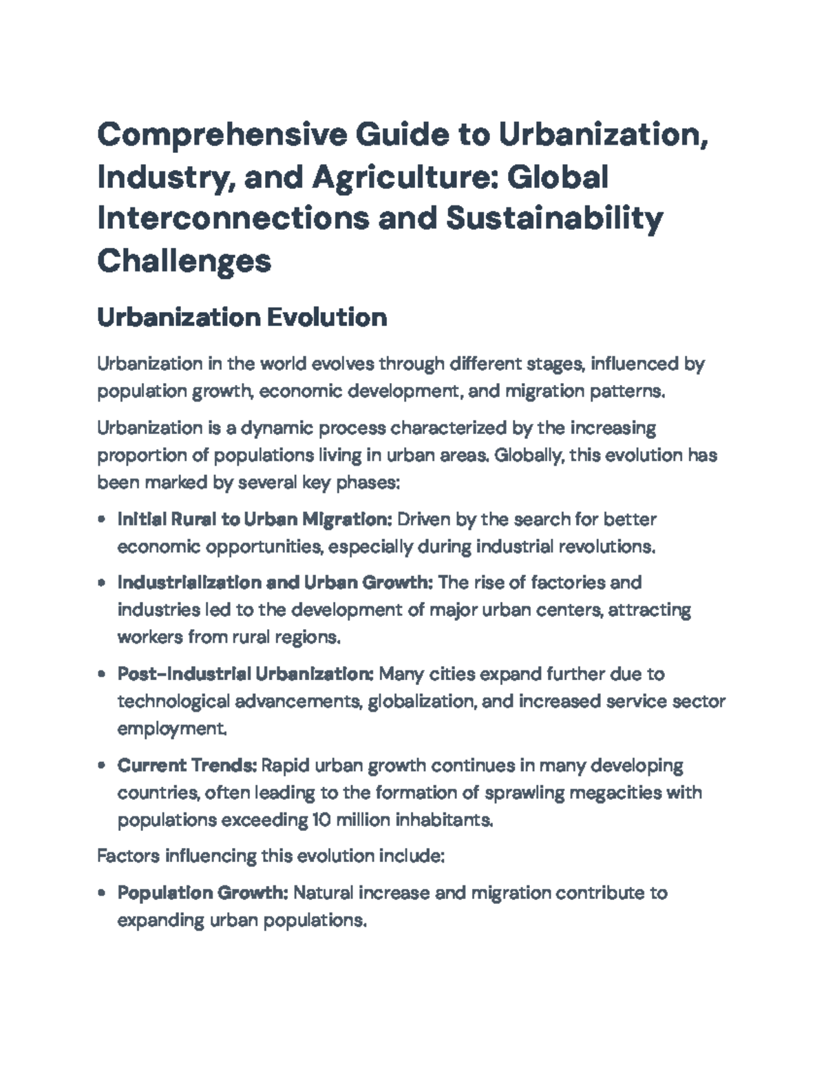 Comprehensive Guide to Urbanization and Sustainable Agriculture Trends ...