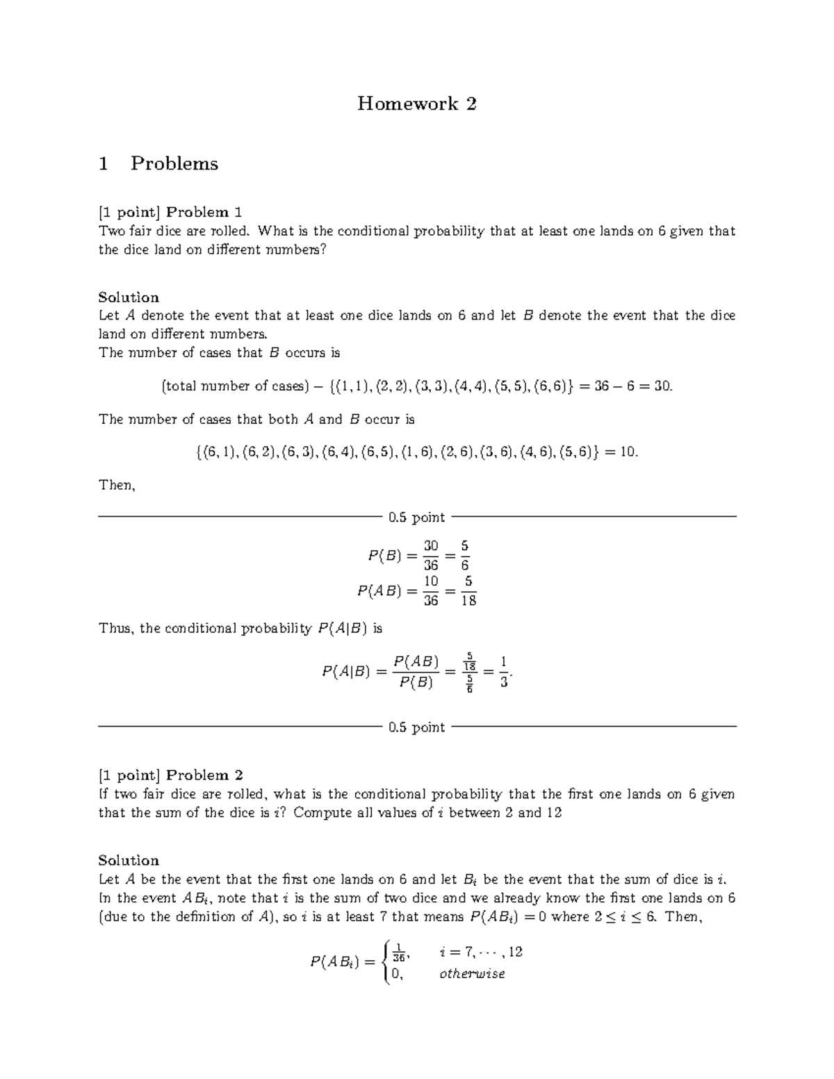 Homework 02 Solutions - Probability and Statistics Problems - Studocu