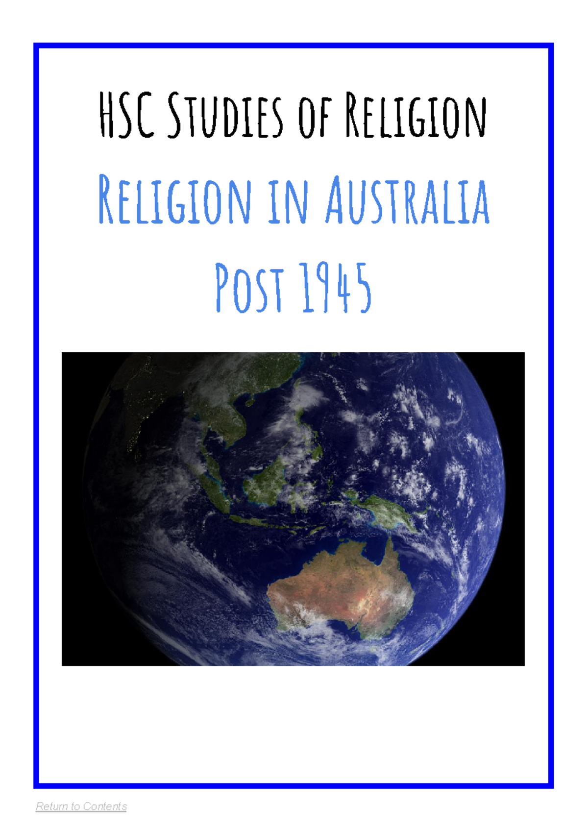 Religion in Australia Post 1945 Timillero - HSC Studies of Religion ...
