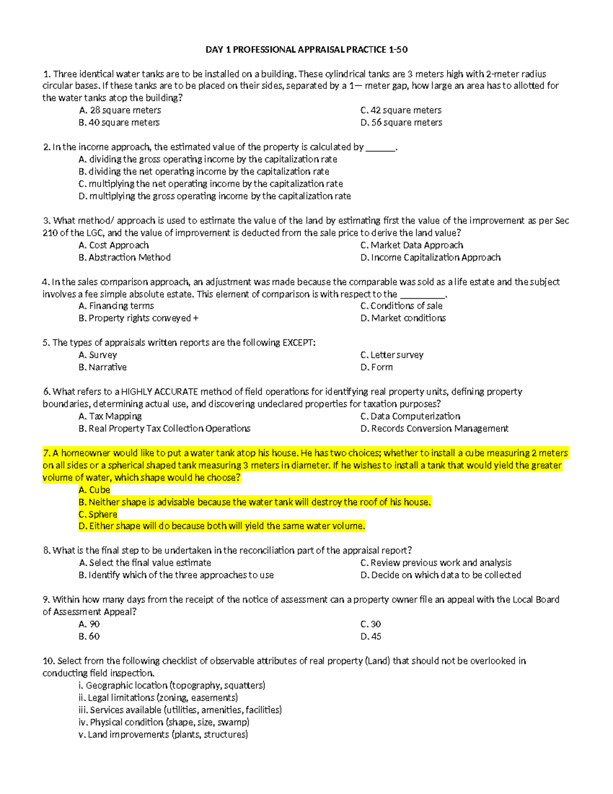 Day 1 Professional Appraisal Practice: Key Concepts and Assessments ...
