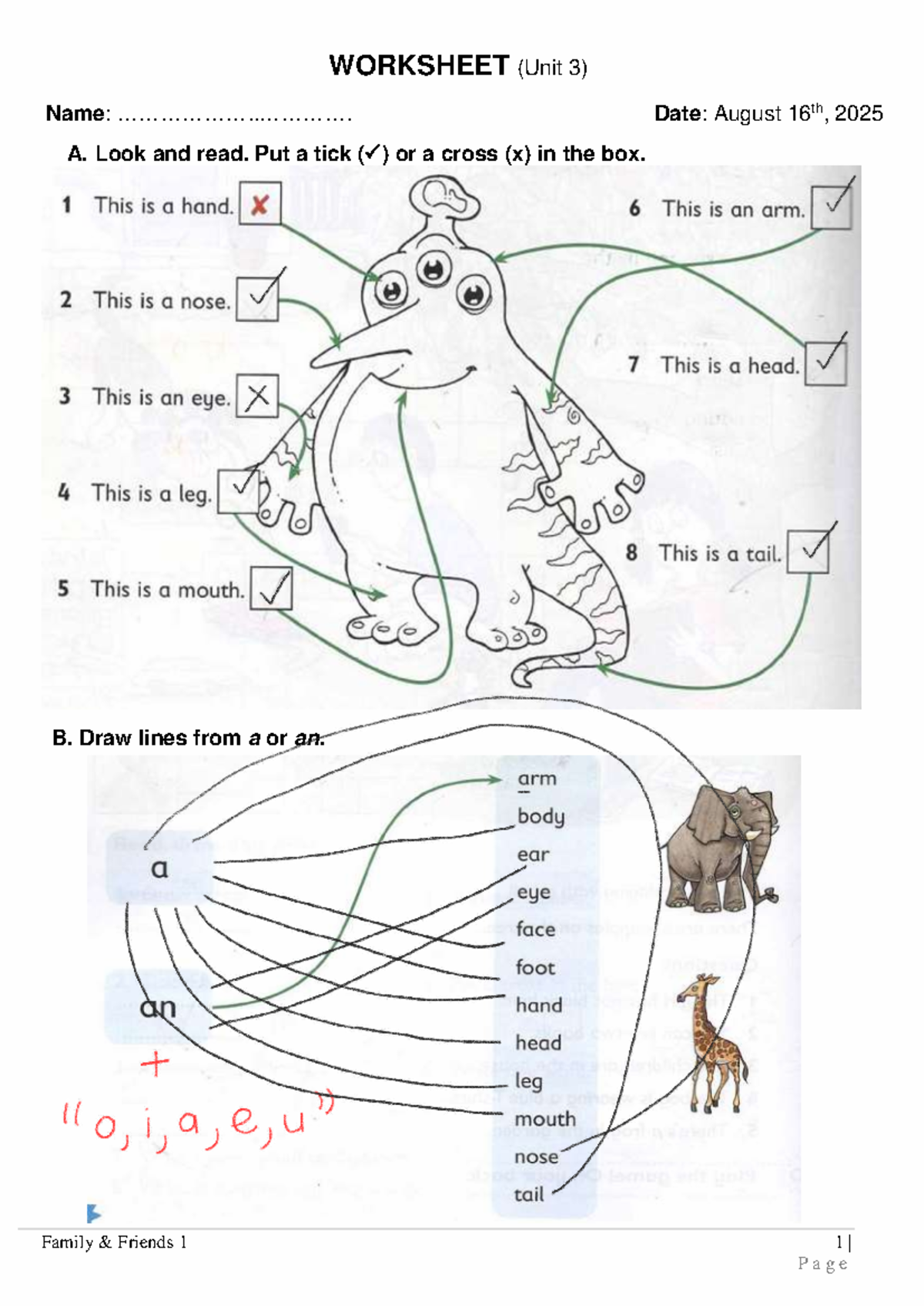 FF1 Worksheet: Unit 3 Activities and Exercises - Studocu