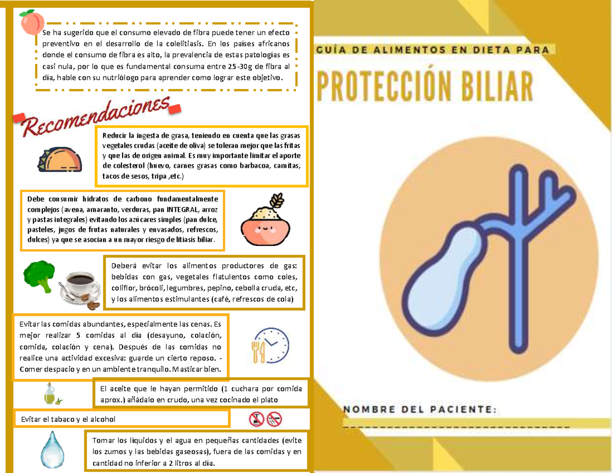 GUIA DE Alimentos EN Dieta SIN Colecistoquinéticos 2022 - Se ha sugerido que el consumo elevado ...