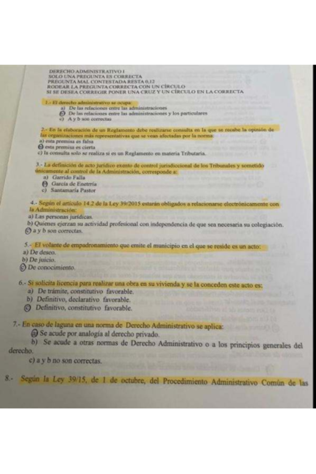 DERECHO ADMINISTRATIVO I: EXAMEN ENERO - PREGUNTAS Y RESPUESTAS - Studocu