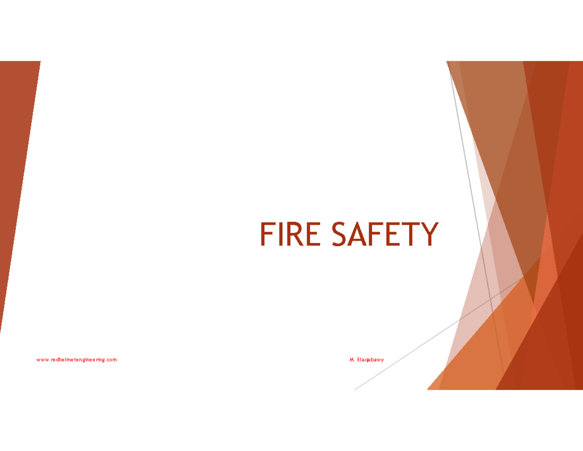 FIRE SAFETY MODULE: Concepts, Design, and Codes Overview - Studocu