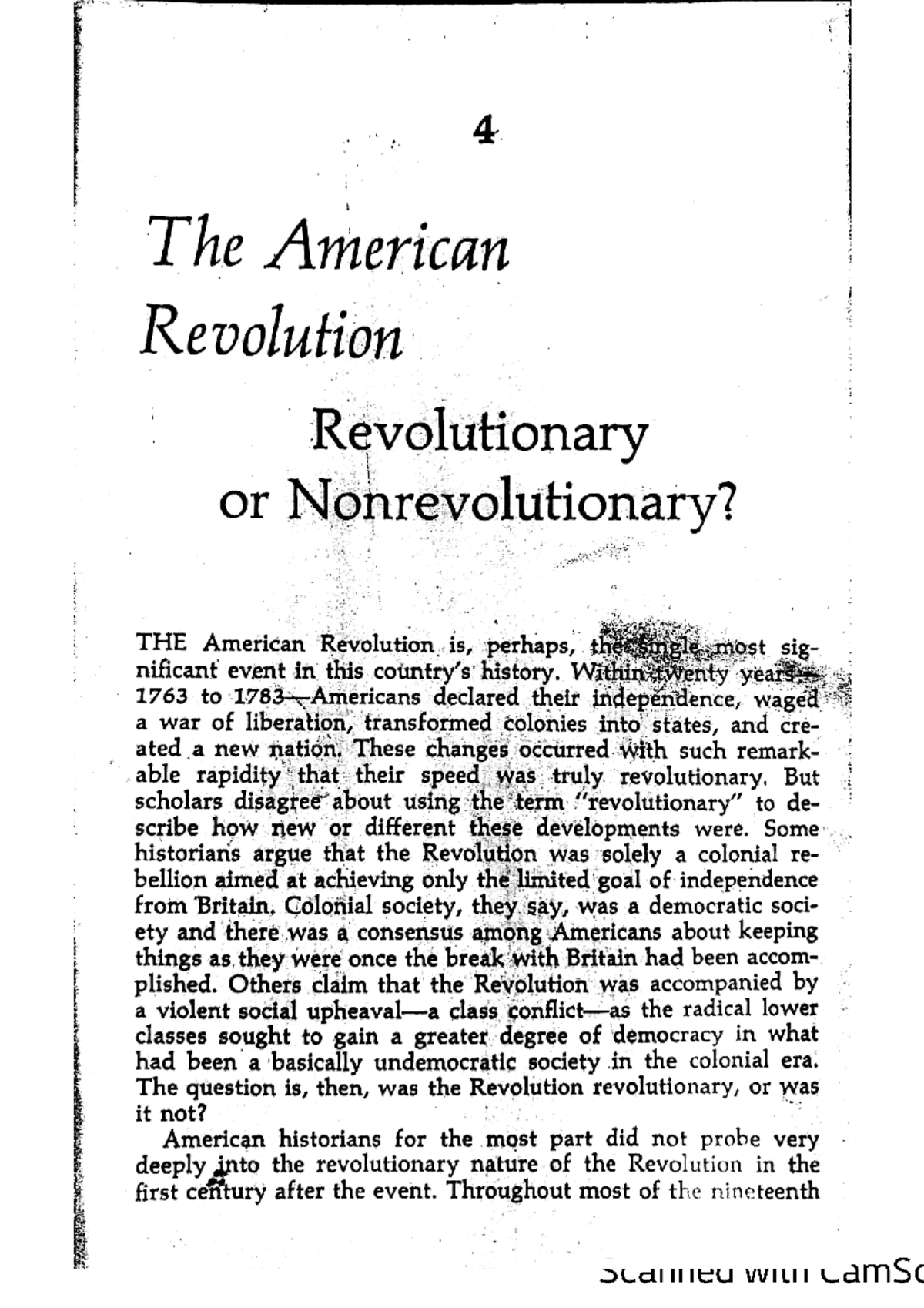 American Revolution: Key Events and Figures Analysis - Studocu