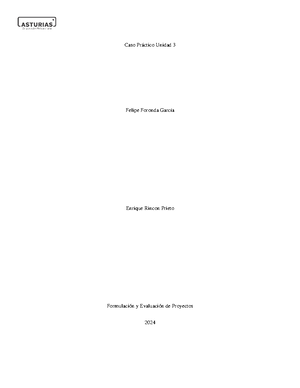 Caso práctico Unidad 2 + Formulación y Evaluación de proyectos. - Caso práctico Unidad 2 Nikol ...