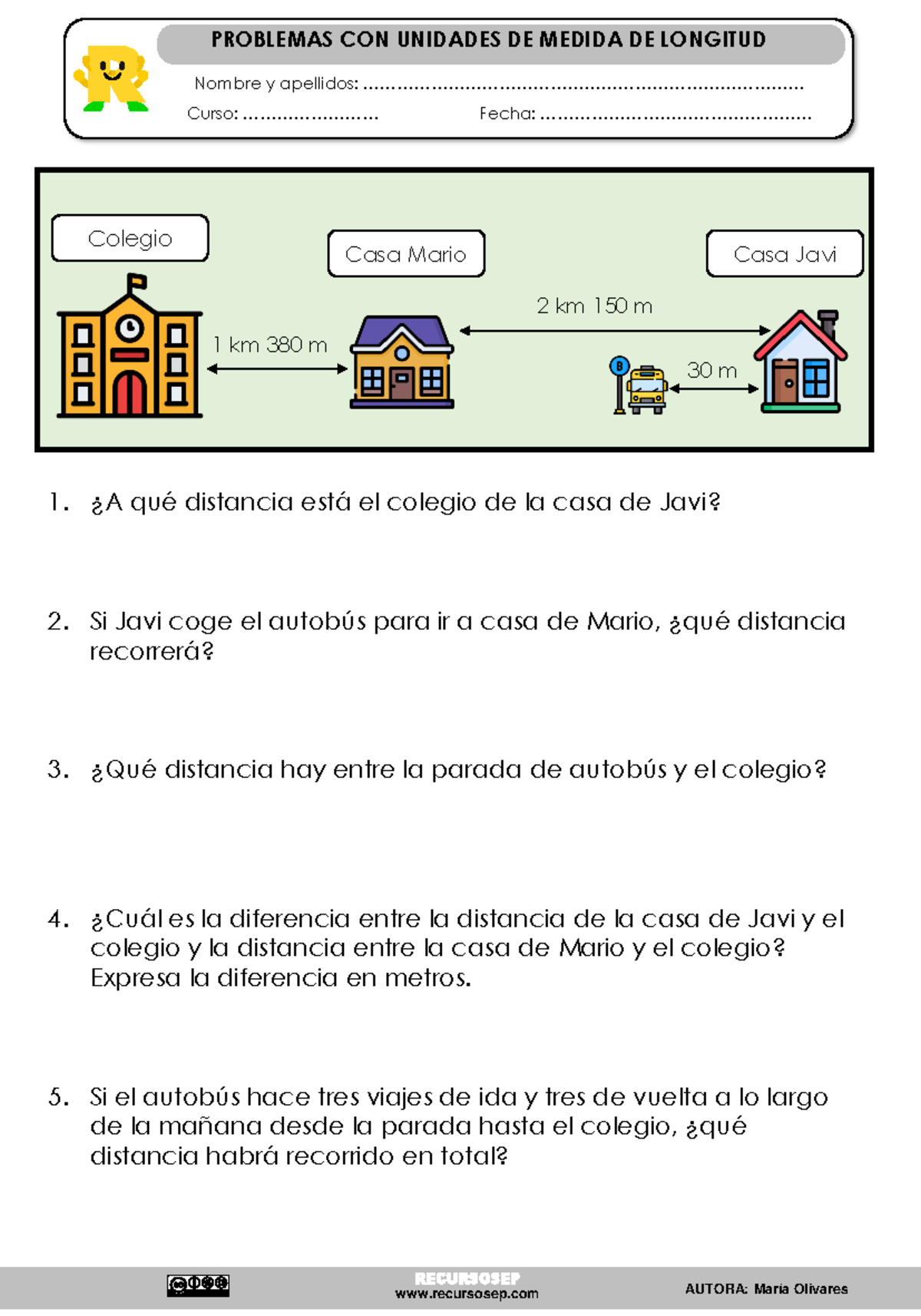 Problemas con Unidades de Medida de Longitud - RECURSOSEP - Studocu