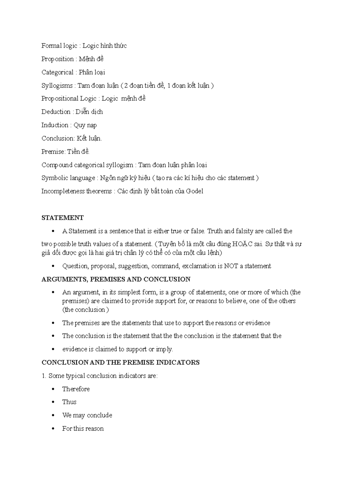 Logic Fundamentals: Formal Logic and Argument Analysis (Course Code ...
