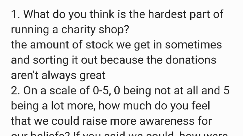Client Interview 1: Insights on Charity Shop Operations - Studocu