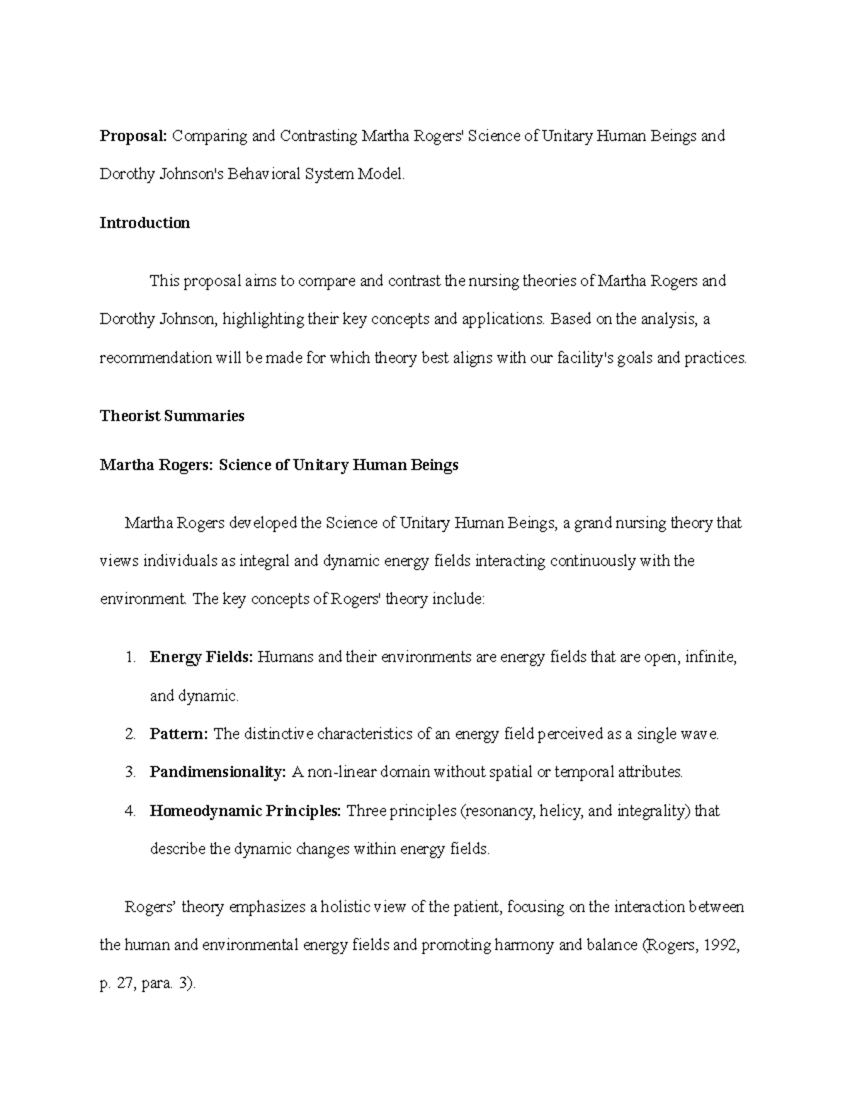 Assignment – Theories Guiding Nursing Practice 7:15:2024 - Proposal ...