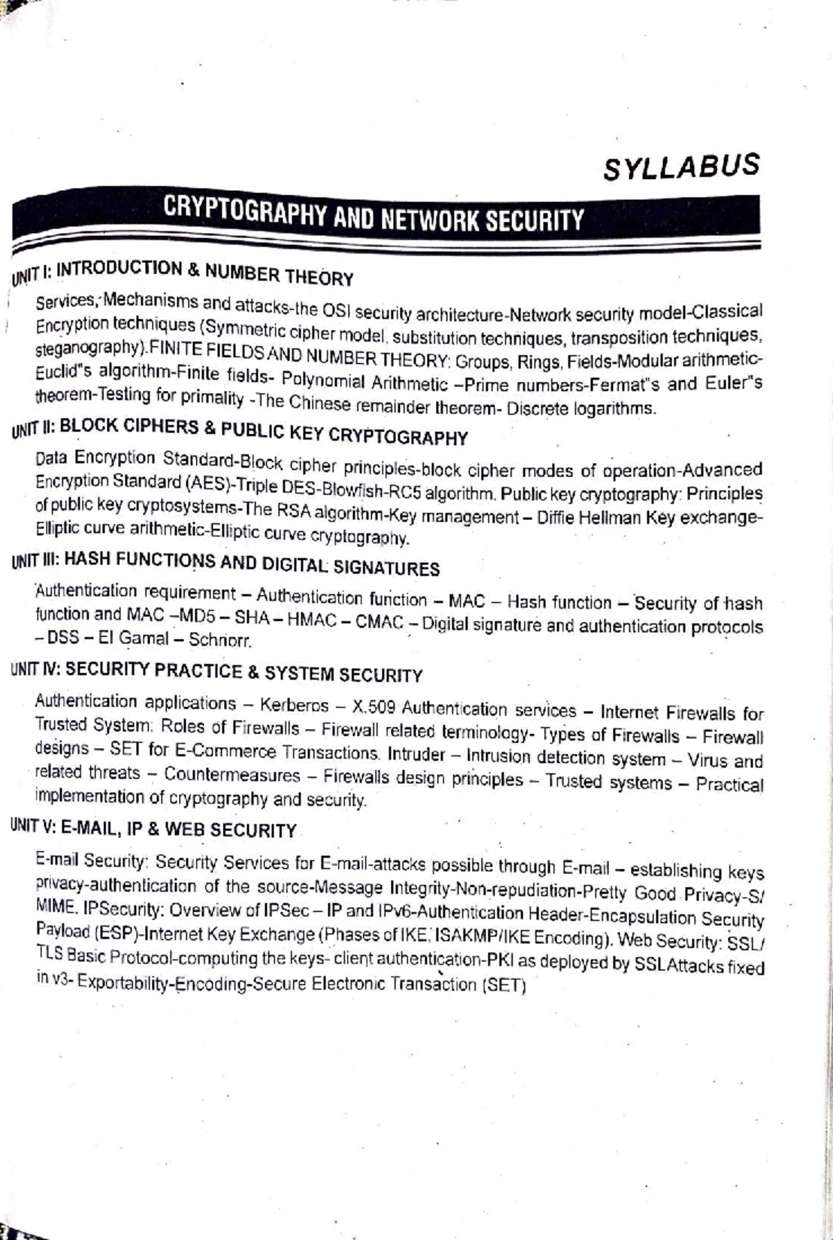 Cryptography and Network Security Study Guide for Exam - Studocu