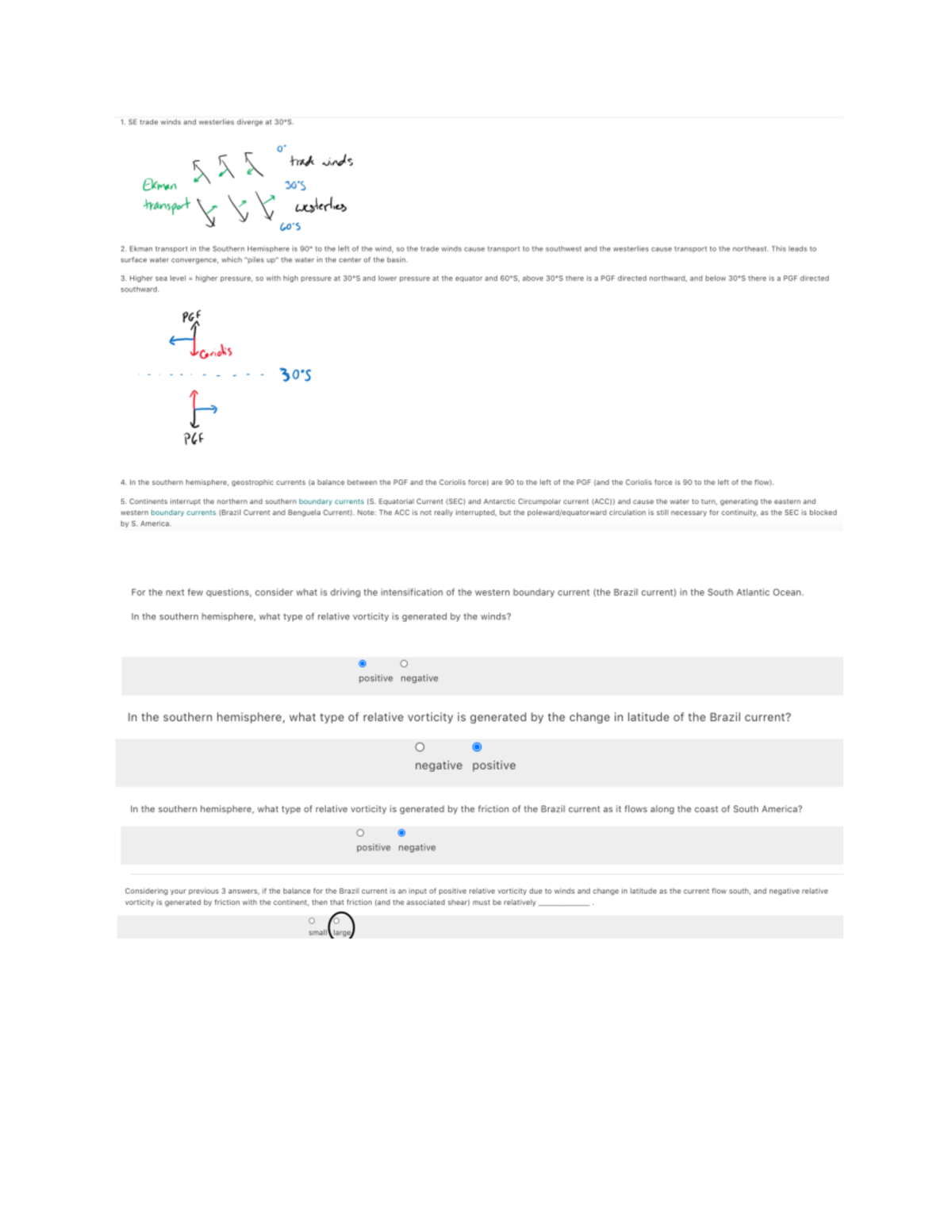 Practice Problems: Currents - 1. SE trade winds and westerlies diverge ...