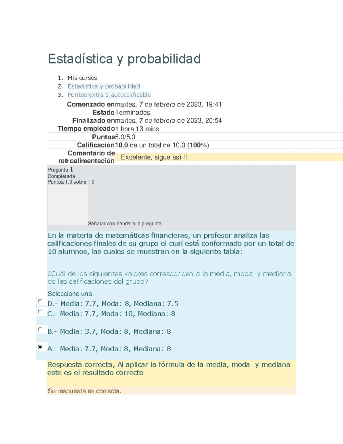 Semana 2 utel ISC - Estadística y probabilidad - Estadística y probabilidad 1. Mis cursos 2 ...