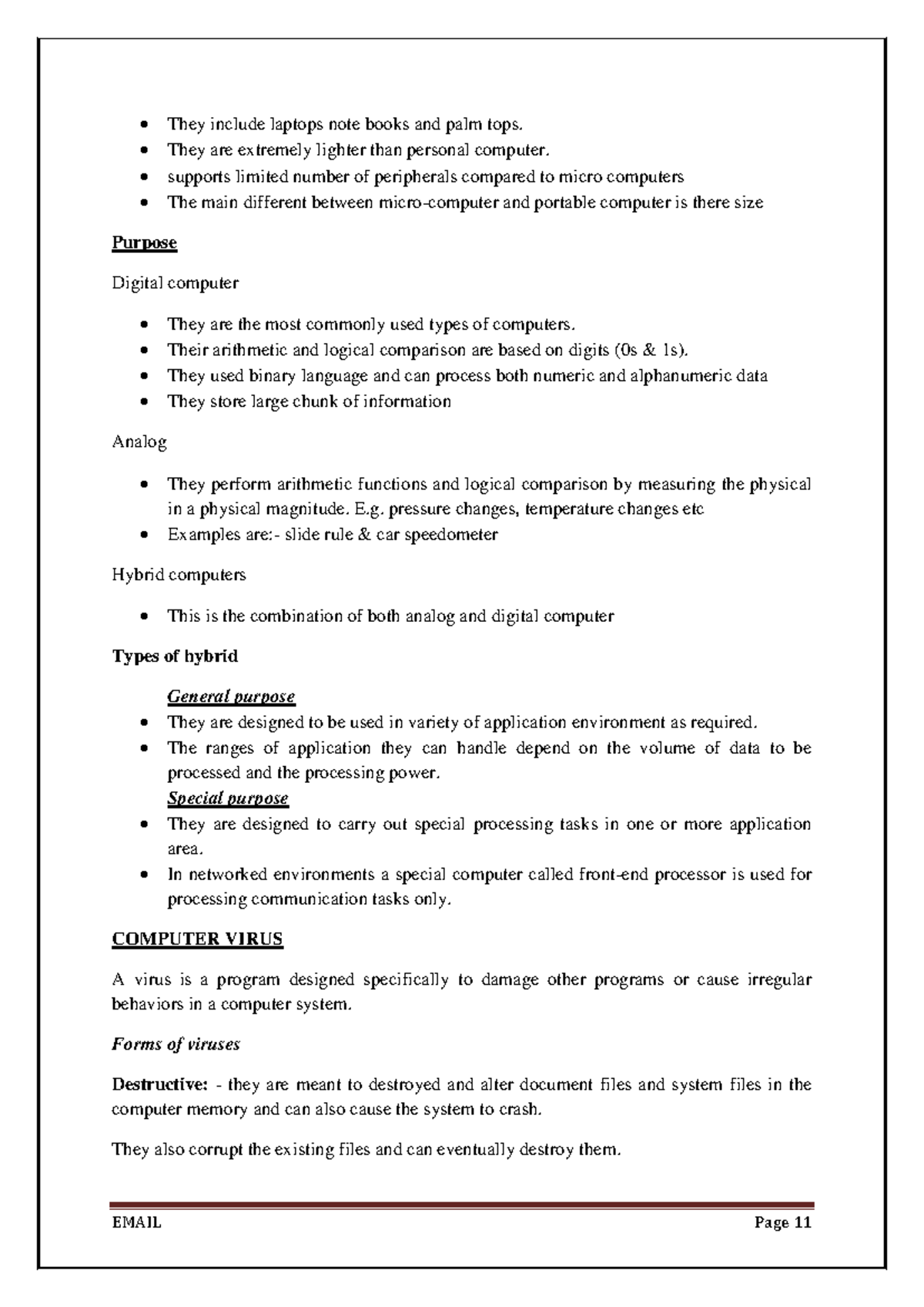 Computer Notes Part 2 - ICT: Understanding Digital and Analog Systems ...