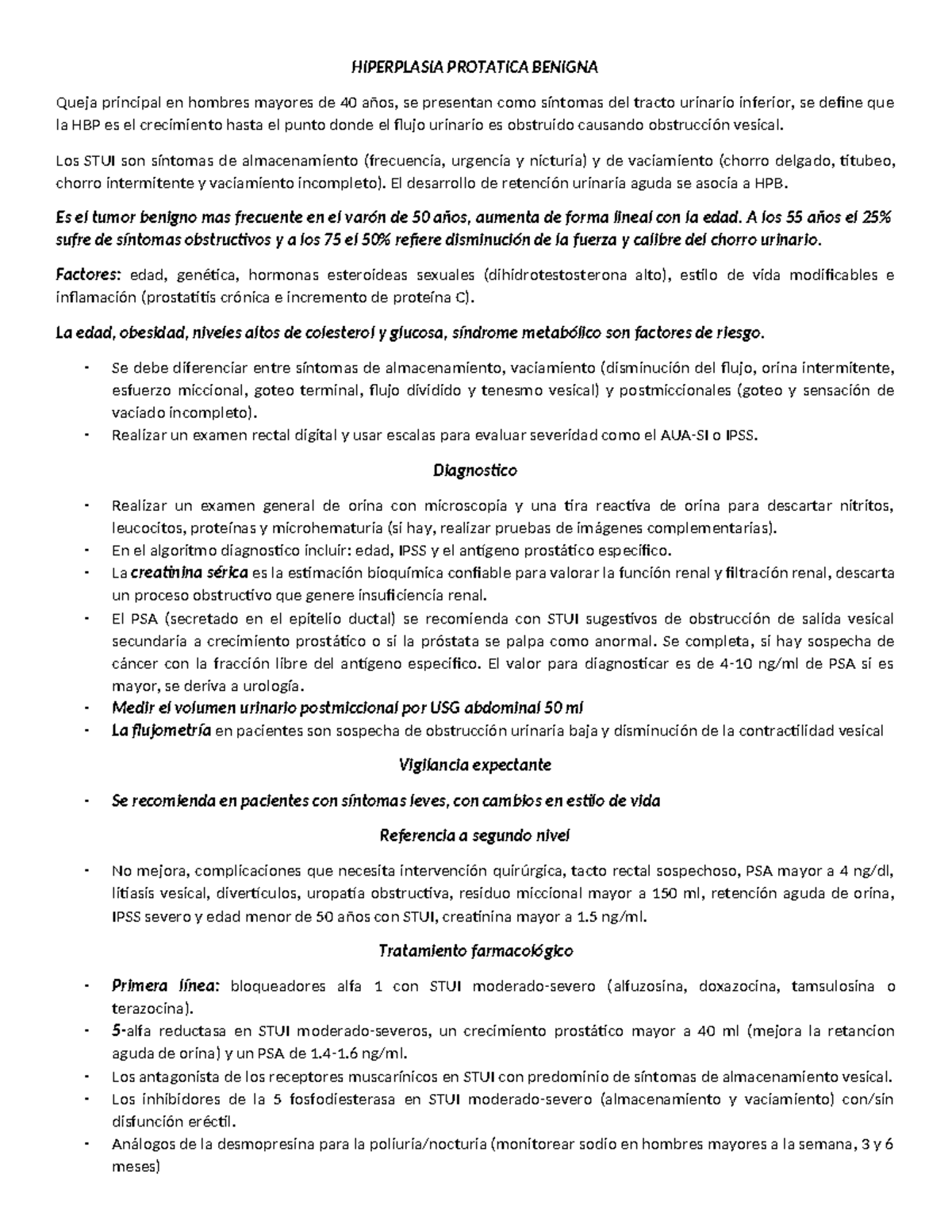 Hiperplasia Prostática Benigna y Prostatitis: Diagnóstico y Tratamiento ...