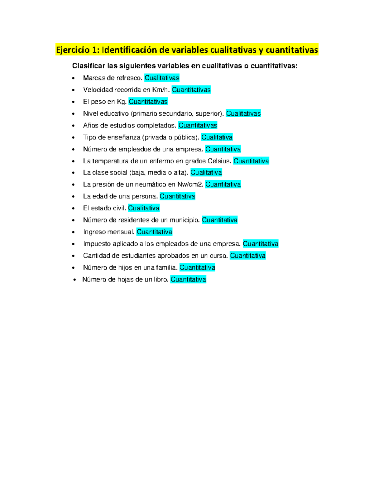 Variables Cualitativas