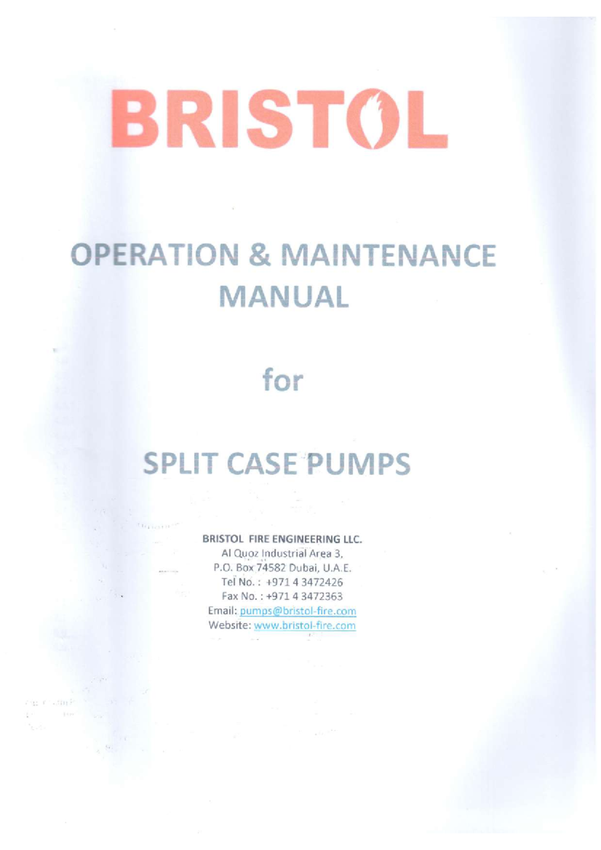 Bomba Incendio 2 - BRISTOL Split Case Pumps Manual - Studocu