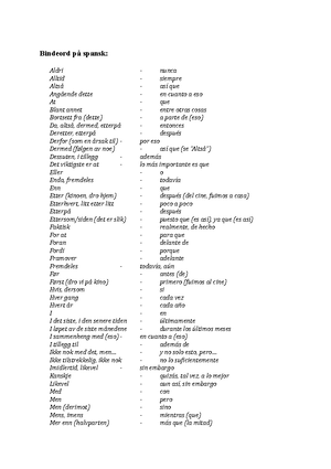 Oversikt over verbformer-2014 - Oversikt over verbformer, spansk-2014 ...