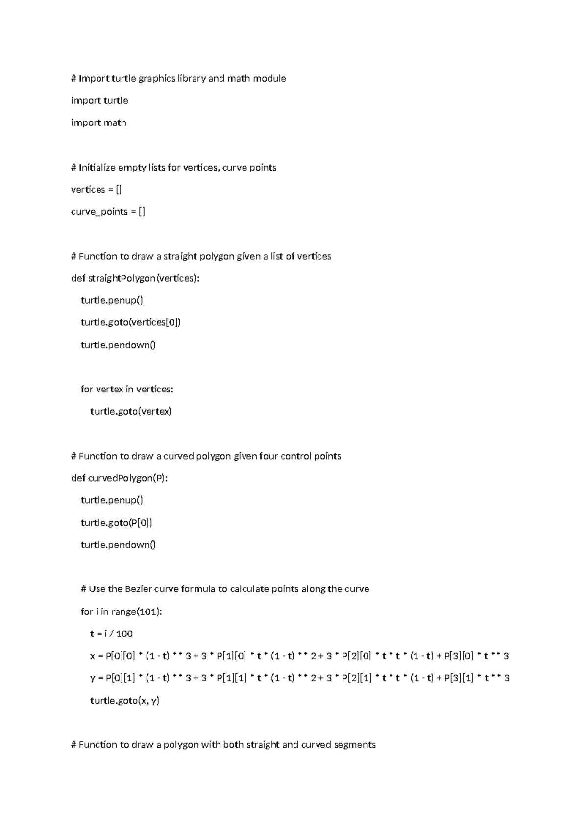MA1008 mini project - Import turtle graphics library and math module ...