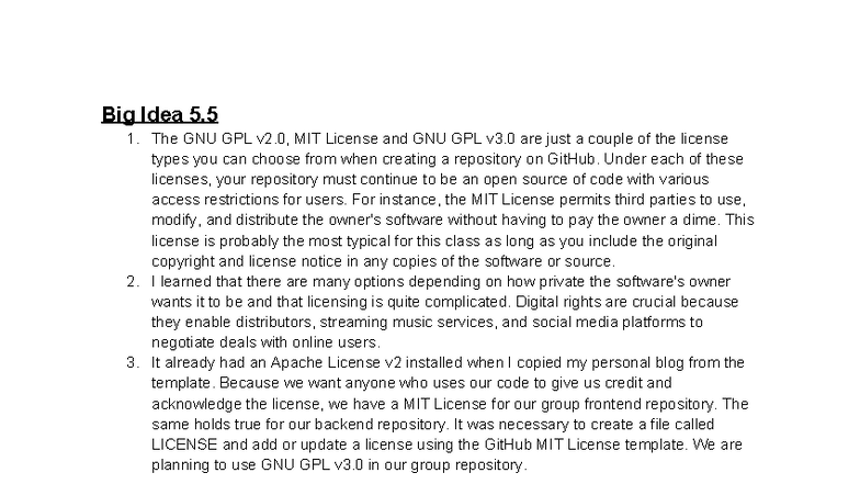 AP Chemistry Notes: Big Ideas 5.5 & 5.6 on Licensing & Security - Studocu