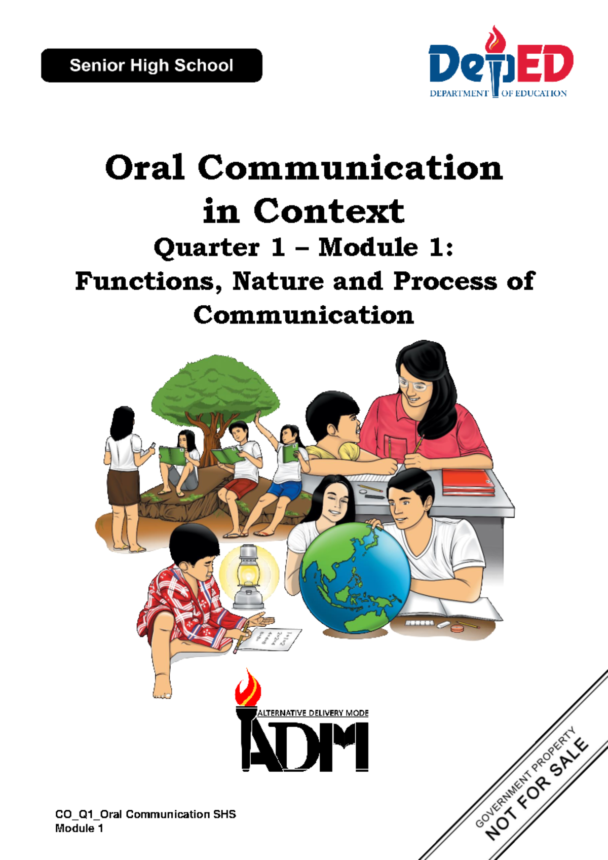 CO_Q1_ORAL_COMM_Module 1: Functions, Nature, and Process of ...