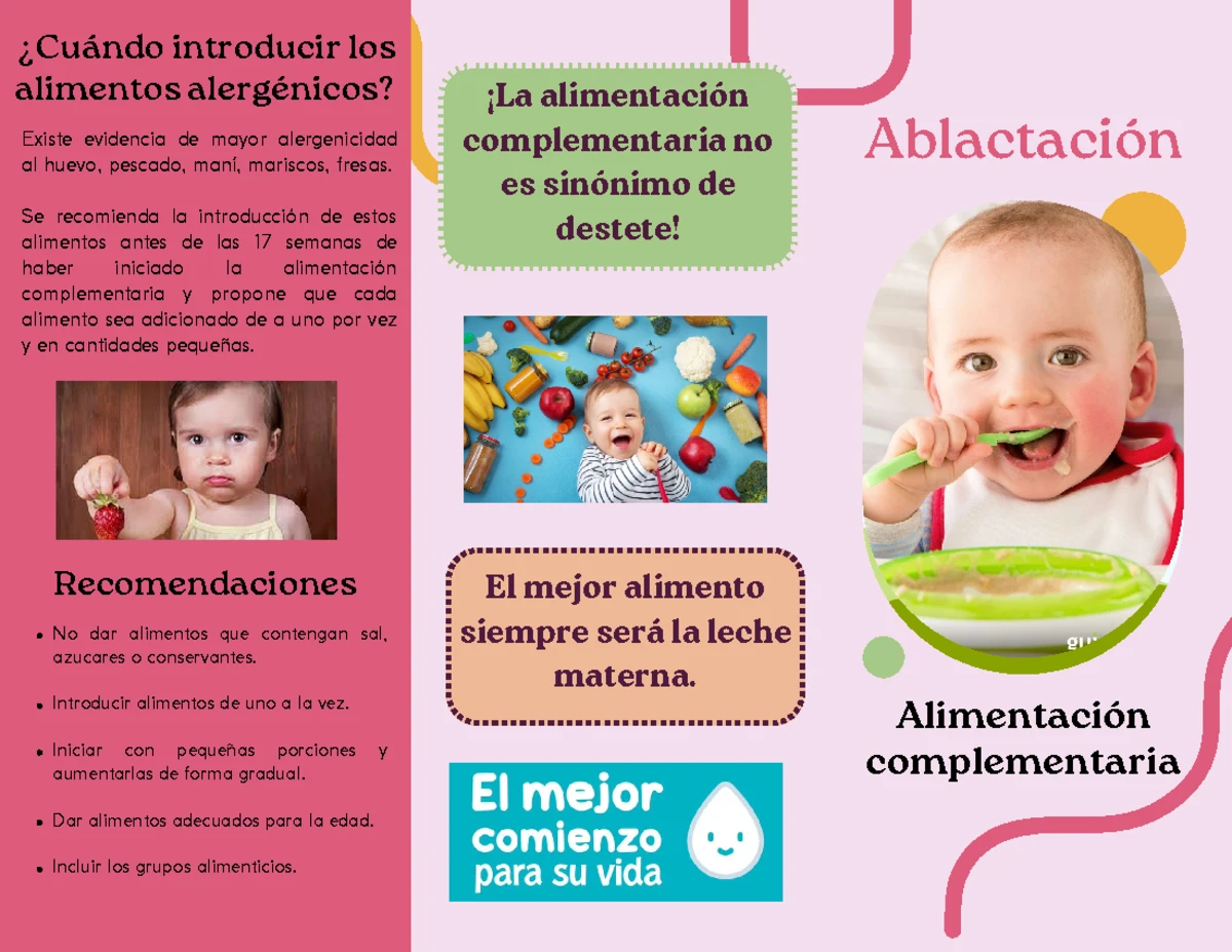 Ablactación Patrón: Esquema de Introducción Alimentaria para Bebés ...