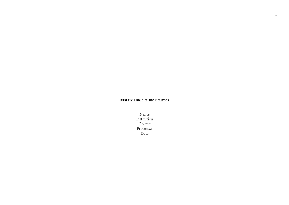 20230923154046 matrix table of the sources - 1 Matrix Table of the ...