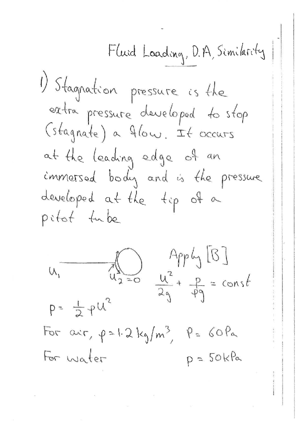 Fluid Loading and Similitude: Tutorial 4 Solutions (2025) - Studocu