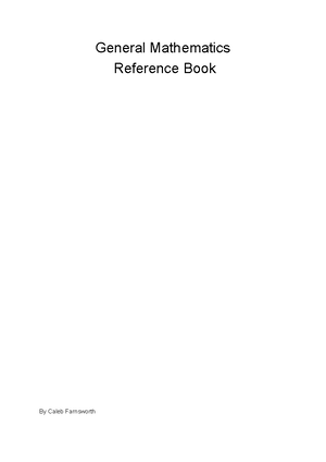 General Maths - Grade: 12 - Victorian Certificate of Education - Studocu