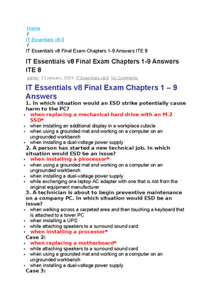 IT Essentials ch 4 - lecture note - IT Essentials (Version 8) Chapter 4 ...