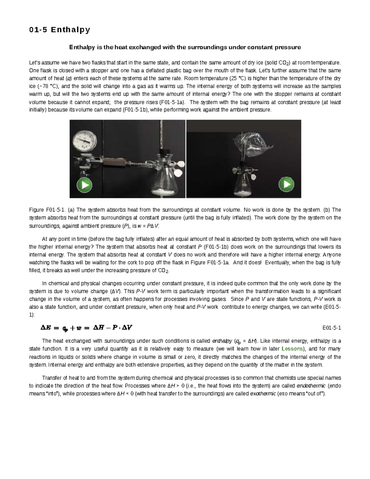 Understanding Enthalpy and Heat Exchange in Chem Processes (CHEM 101) - Studocu