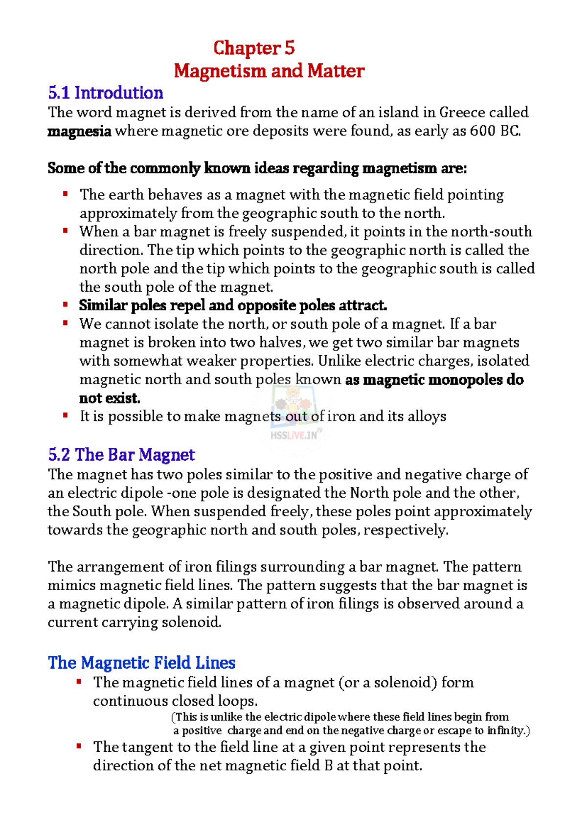 Chapter 5: Magnetism and Matter - Key Concepts and Principles - Studocu