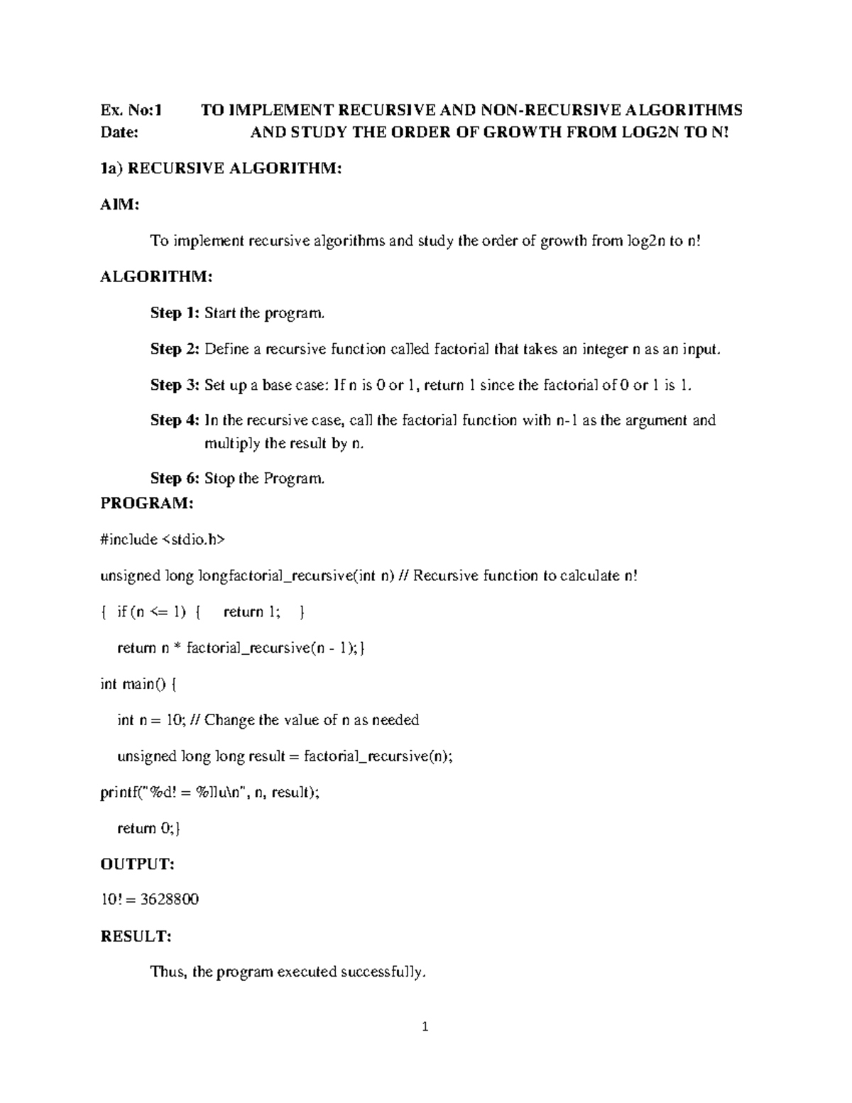 DAA Lab Manual 2024: Recursive & Non-Recursive Algorithms, Matrix Multiplication, & Coin Change ...