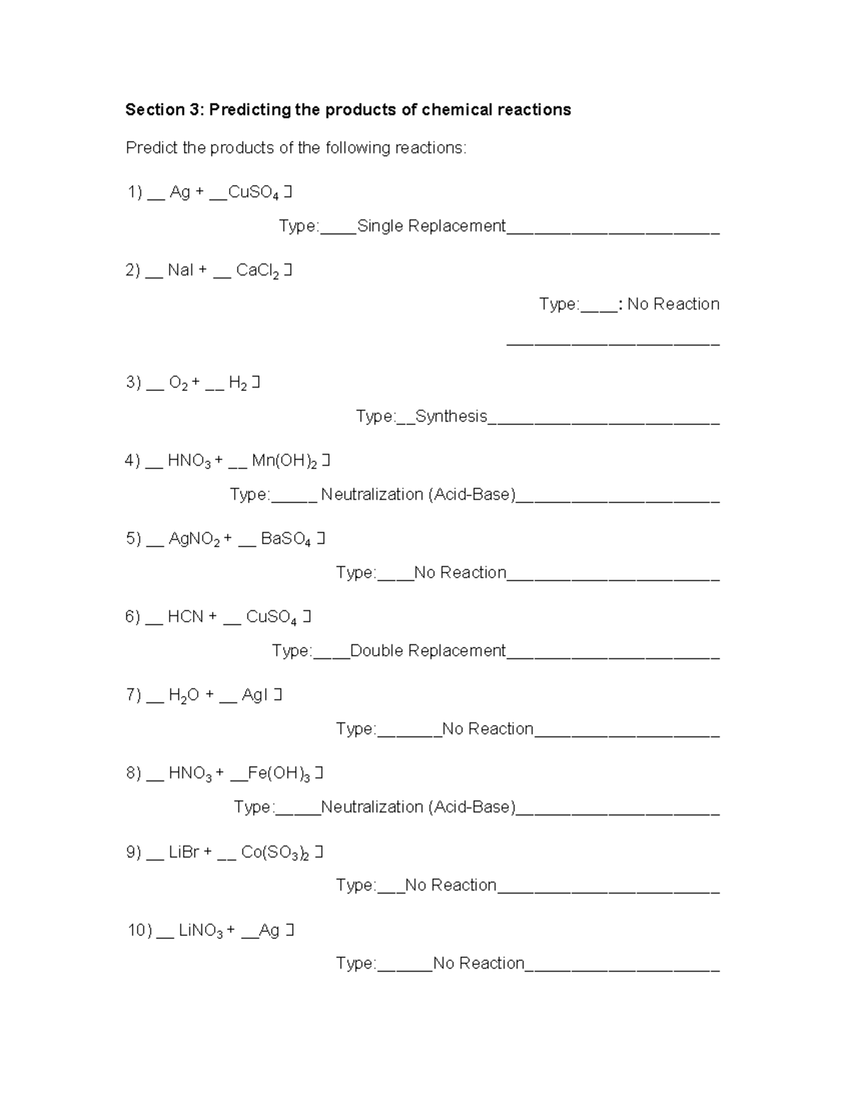 Predicting Chemical Product Reactions - WKS001x002 - Studocu