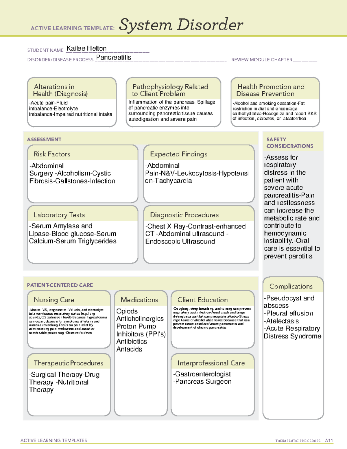 -Active Learning Template Pancreatitis - ACTIVE LEARNING TEMPLATES ...