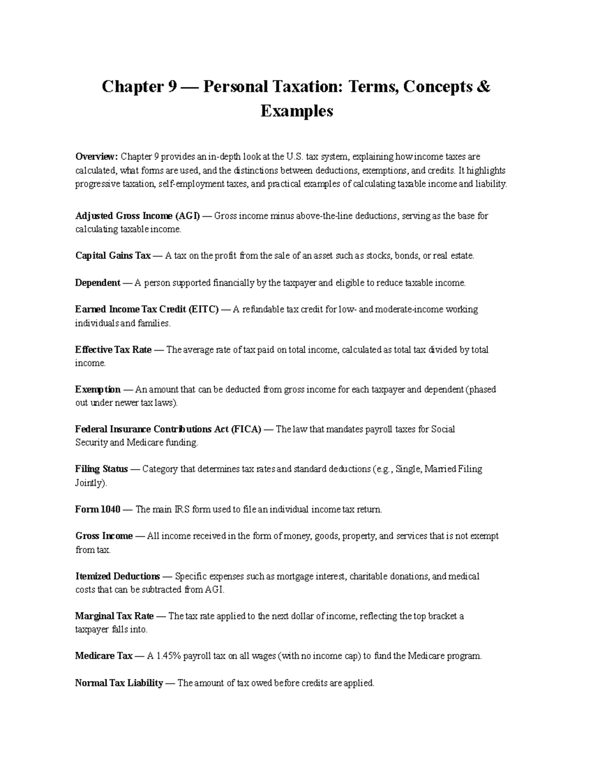Comprehensive Economics & Personal Finance Study Guide (Ch. 1-9) - Studocu